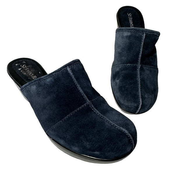 St. John's Bay | Shoes | St Johns Bay Mule 8 Blue Suede Clog | Poshmark